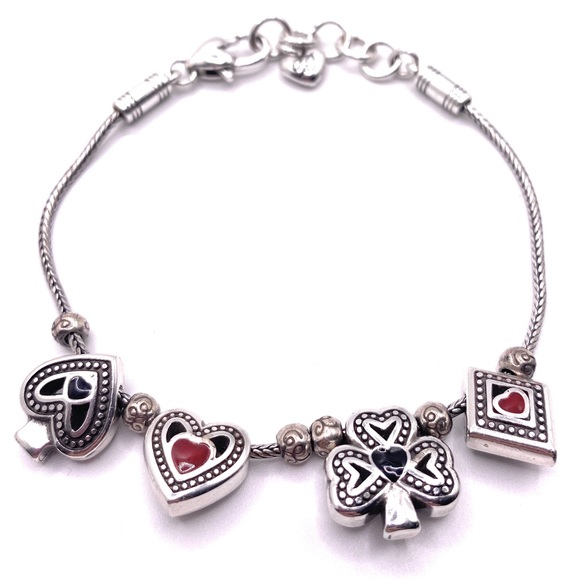 Brighton | Jewelry | Brighton Playing Cards Charm Bracelet | Poshmark